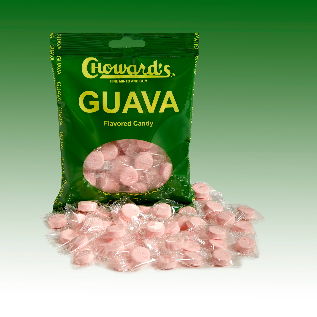 WHOLESALE Choward's Guava Candies individually wrapped 3oz. peg bag 12 ...